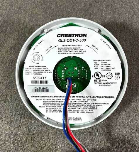 Crestron Gls Odt C 500 Room Occupancy Motion Sensor W Cresnet Control Green Led Ebay