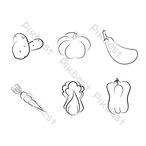 Mga Gulay Na Simpleng Stroke Ang Mga Bata Na Gumuhit Ng Mga Cartoon