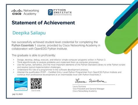 Cisco Certification Python Deepika Sailapu
