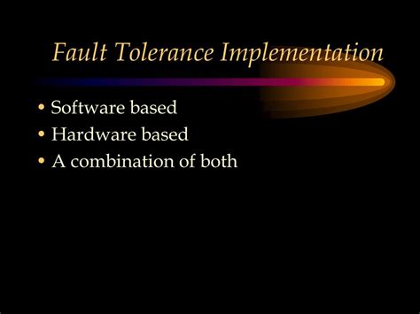 PPT CHAPTER Network Reliability Fault Tolerance And Other Issues PowerPoint Presentation ID