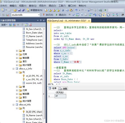 数据库设计实验（5）—— sql语言 sql 数据库设计实训 csdn博客