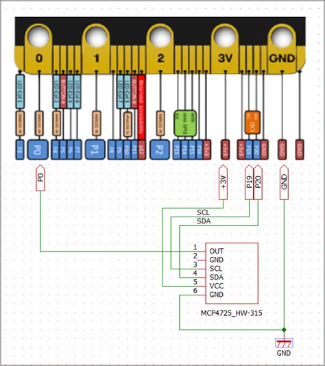 マイクロビット（e 53）mcp4725 d a変換（1） route55go