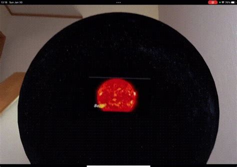 a minimal ios ar app to play a nasa video in space