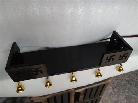 Black Engineered Wood Decorasia Beautiful Wooden Wall Temple With