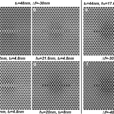 Thicknessdefocus Map Calculated By The Multislice Method Insets A