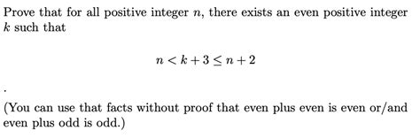 Solved Prove That For All Positive Integer N There Exists