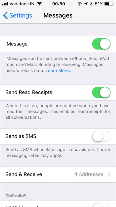 Ios Text Message Forwarding Option Missing From Iphone Ask Different
