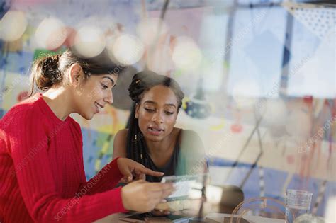 female engineers examining prototype stock image f028 6851