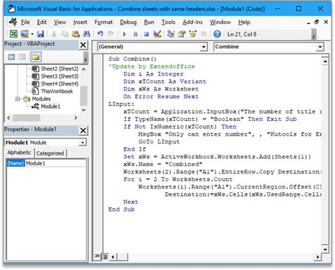 Excel Tutorial Combine Multiple Workbooksworksheets Into One