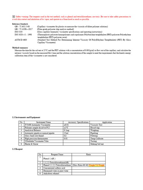 Zonwon Iv Testing Procedure Pdf Water Polymers