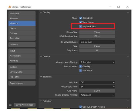 D View Viewport Statistics FPS Display Permanent Blender Stack Exchange