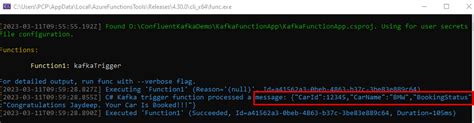 kafka application with confluent cloud and azure function app using