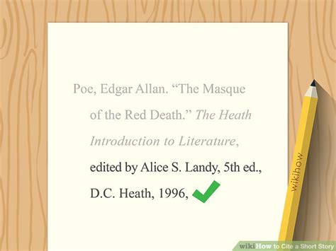 4 Ways To Cite A Short Story WikiHow