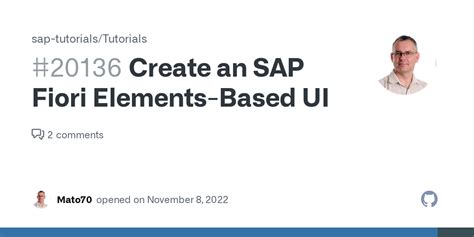Create An Sap Fiori Elements Based Ui · Issue 20136 · Sap Tutorials