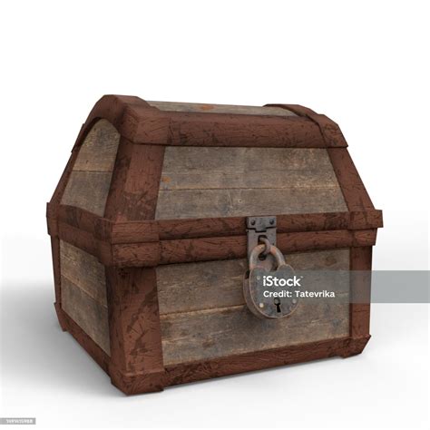 흰색 배경에 자물쇠가 있는 닫힌 가슴 3d 그림입니다 클리핑 경로가 있는 파일 0명에 대한 스톡 사진 및 기타 이미지 0명