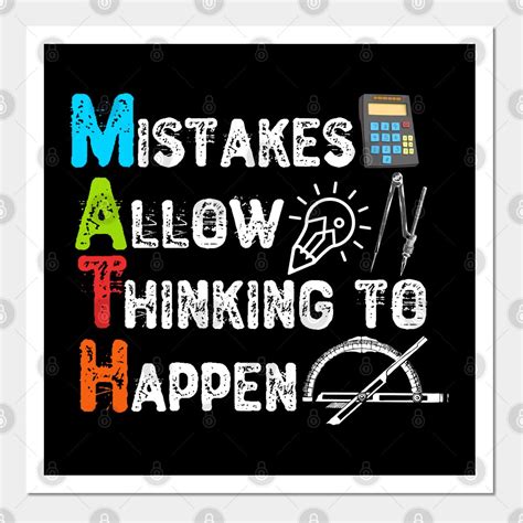 Math Mistakes Allow Thinking To Happen By Yyoussef101 Math Quotes Math Poster Math