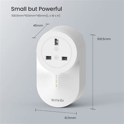 Tenda PH6 AV1000 Passthrough Powerline Adapter Kit with 1 x Gigabit ...
