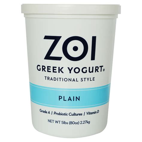 Zoi Greek Yogurt Traditional Style Plain Us Foods Chefstore