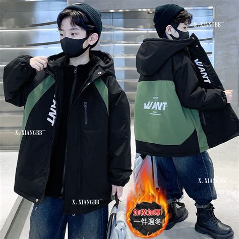 【限時促銷】男童外套 衝鋒衣外套 冬季夾棉保暖外套 可拆卸三合一外套 搖粒絨保暖 衝鋒衣時尚兒童 防風防水防寒 蝦皮購物
