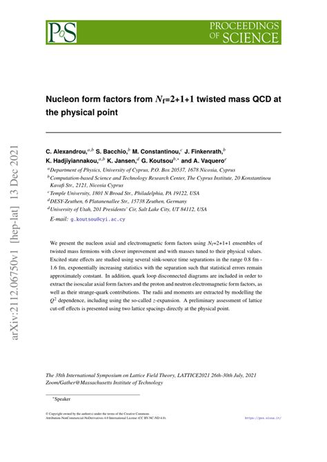 Pdf Nucleon Form Factors From Nf211 Twisted Mass Qcd At The
