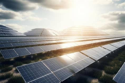 Premium Photo Powerful Solar Panels Generate Ai