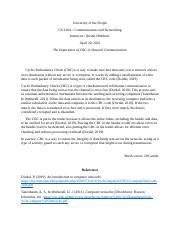 Learning Journal Unit 2 Docx University Of The People CS 2204 Communications And Networking