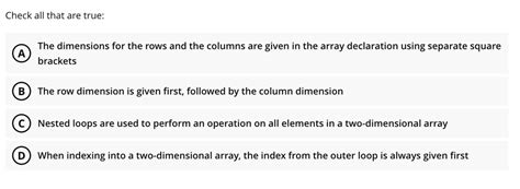 Solved The Dimensions For The Rows And The Columns Are Given In The
