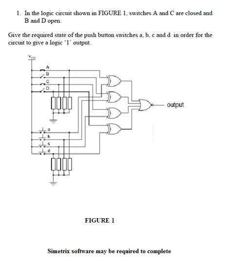 solved in the logic circuit shown in figure 1 switches a