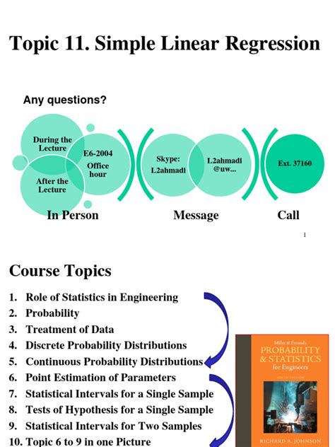 Topic 11 Simple Linear Regression Pdf