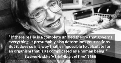 Stephen Hawking If There Really Is A Complete Unified Theory”