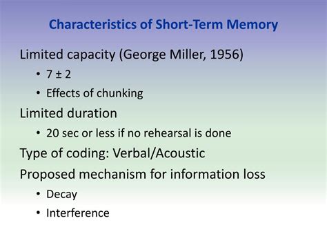 PPT - Working Memory PowerPoint Presentation, free download - ID:4628079