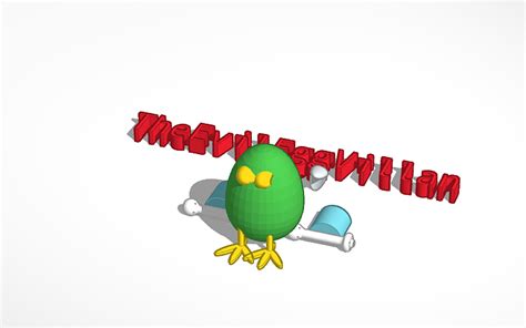 3d Design The Evil Egg Villan Tinkercad