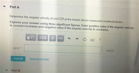 Solved The Collar C Is Pinned To Rod Cd While It Slides On