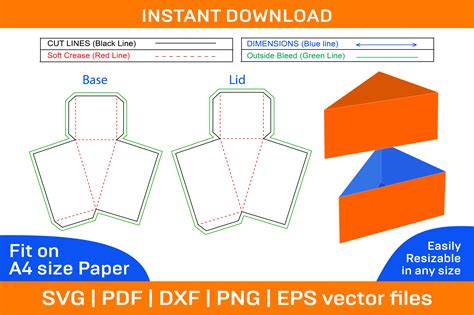 Cake Slice Box Triangle Birthday Cake Graphic By Designconcept · Creative Fabrica