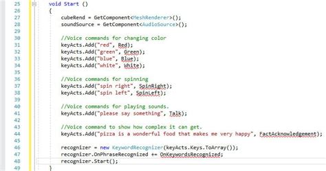 Voice Commands In Unity Simple Talk