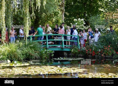 Monets Garden Giverny Japanese Bridge High Resolution Stock