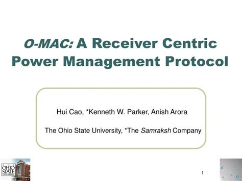 Ppt O Mac A Receiver Centric Power Management Protocol Powerpoint Presentation Id 6668756