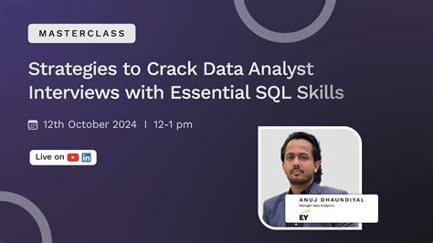 Master Sql For Data Analyst Interviews Free Live Masterclass Youtube