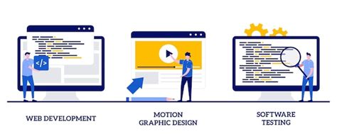 Premium Vector Web Development Motion Graphic Design Software