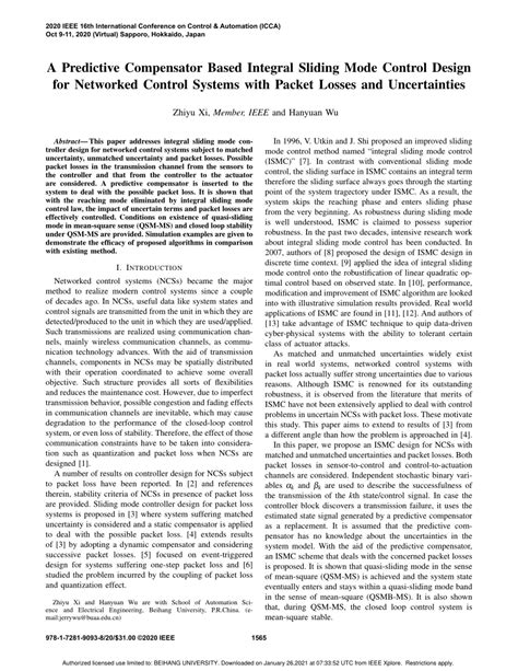pdf a predictive compensator based integral sliding mode control