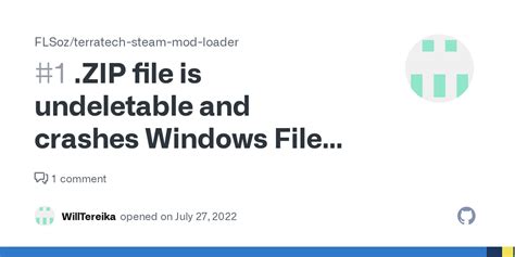 Zip File Is Undeletable And Crashes Windows File Explorer · Issue 1