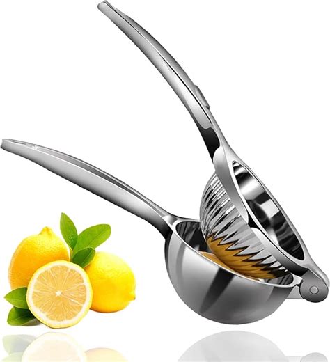 Amazon.com: Lemon Juicer, Heavy Duty Lemon Squeezer, Stainless Steel Lime Squeezer Manual Citrus ...