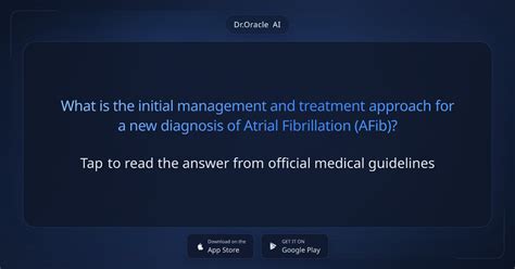 What Is The Initial Management And Treatment Approach For A New Diagnosis Of Atrial Fibrillation