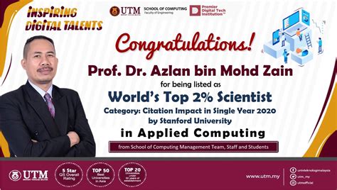 Congratulations To Our Director Utm Big Data Centre