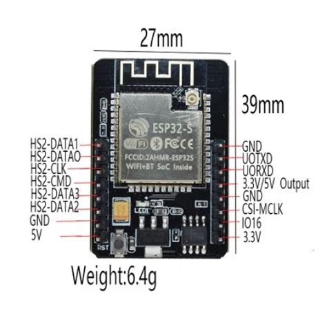 Esp32 Cam Wifi Module Bluetooth Ov2640 Camera Module 2mp Compatible