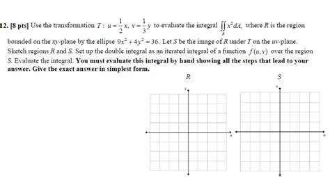 Solved 1 Toute 1 2 12 [8 Pts] Use The Transformation T
