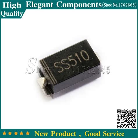 50PCS Schottky diodes SS510 SMA DC 214AC SR5100 5A 100V SMD diodes-in ...