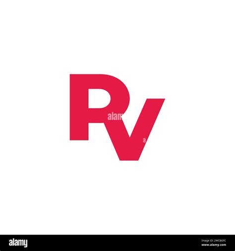 Rv Simple Linked Geometric Logo Vector Stock Vector Image And Art Alamy