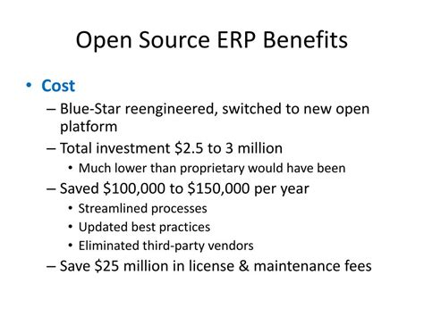 PPT Open Source ERP Business Model Framework PowerPoint Presentation ID