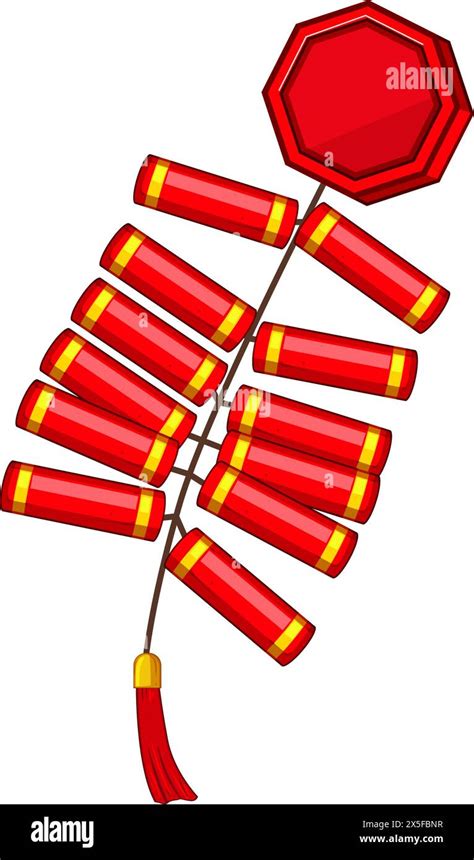 Element Chinese Firecracker Cartoon Vector Illustration Stock Vector Image And Art Alamy